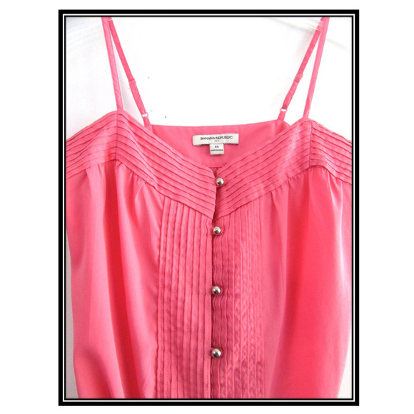 Banana Republic | Tops | Banana Republic Pink Spaghetti Strap Bubble ...